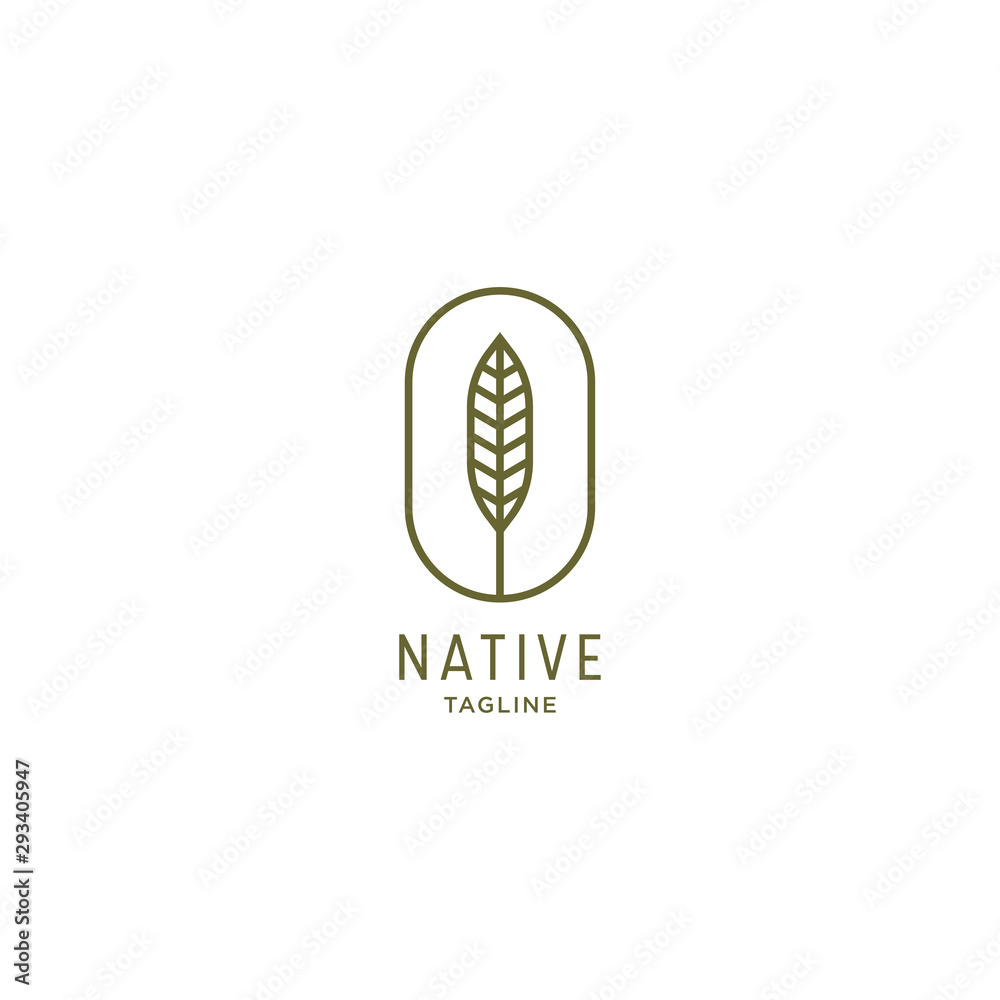 Native Logo Icon Design Template. Simple and Modern Vector Stock Vector ...