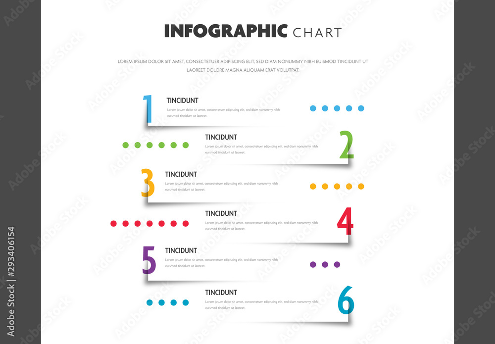 Paper-style Infographic Layout with Numbers and Dotted Charts Stock ...