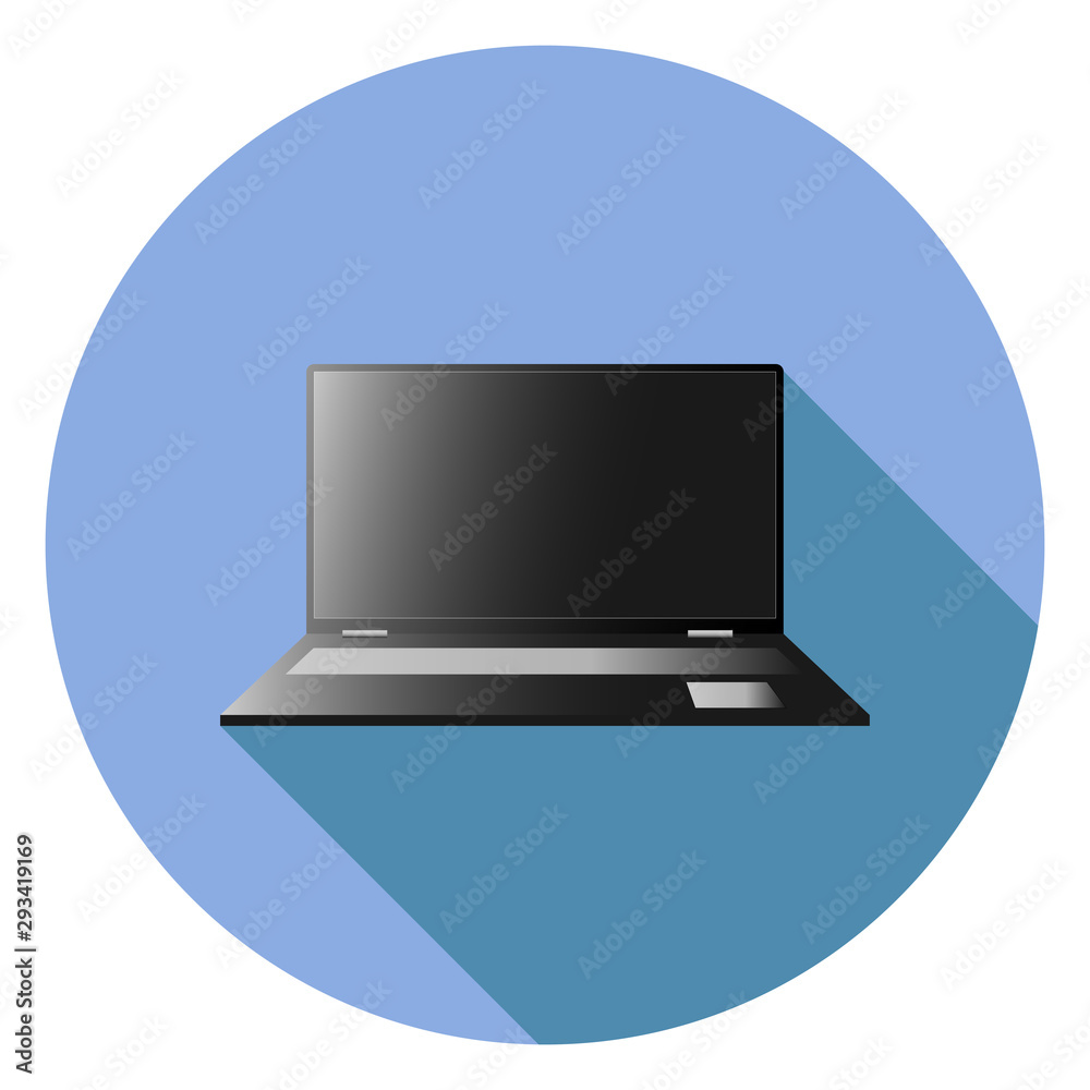 Laptop icon transparent background flat style Stock Vector | Adobe Stock