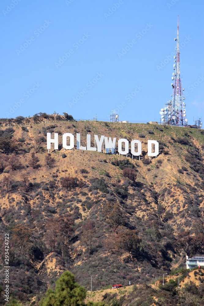 LOS ANGELES, USA - APRIL 5, 2014: Hollywood Sign in Los Angeles. The ...