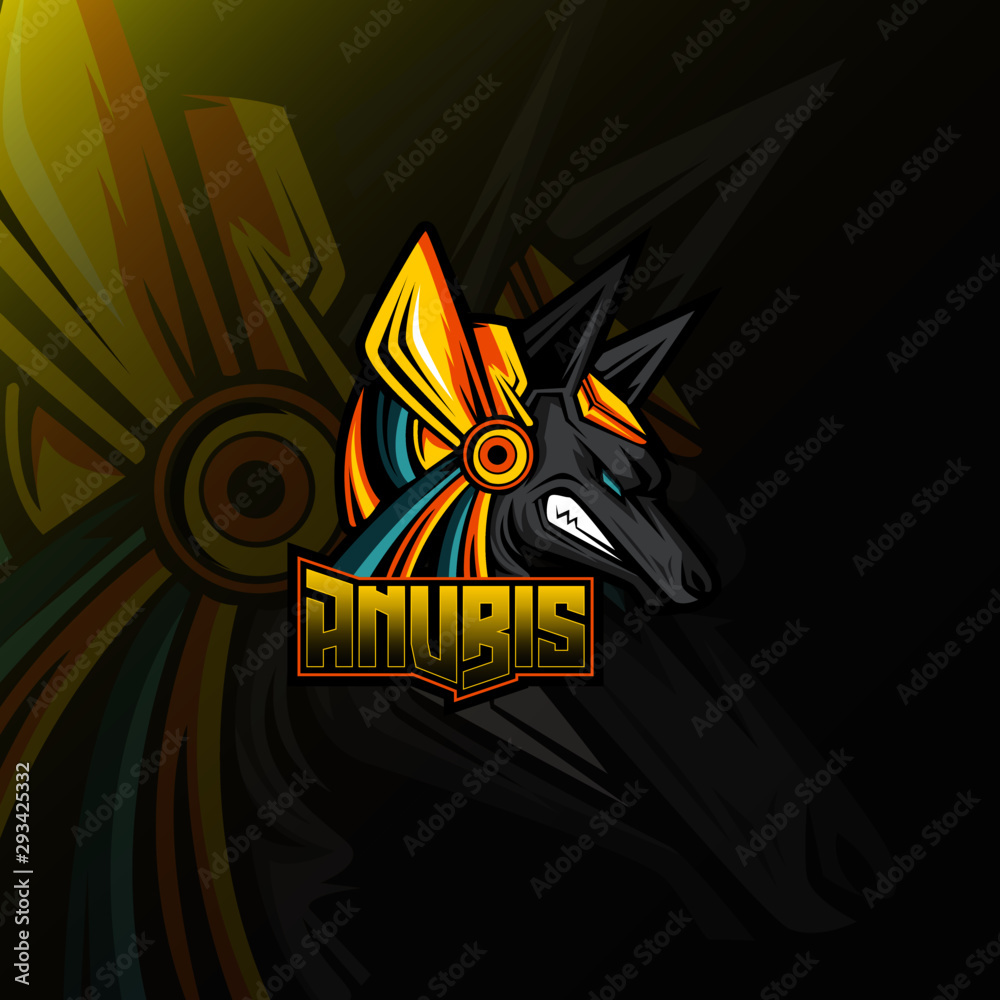 anubis logo design mascot. Stock Vector | Adobe Stock
