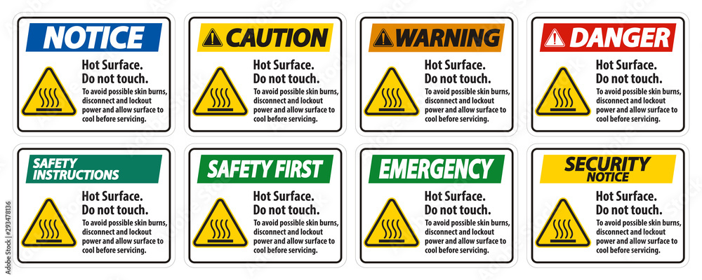 Hot Surface, Do Not Touch, To Avoid Possible Skin Burns, Disconnect And ...