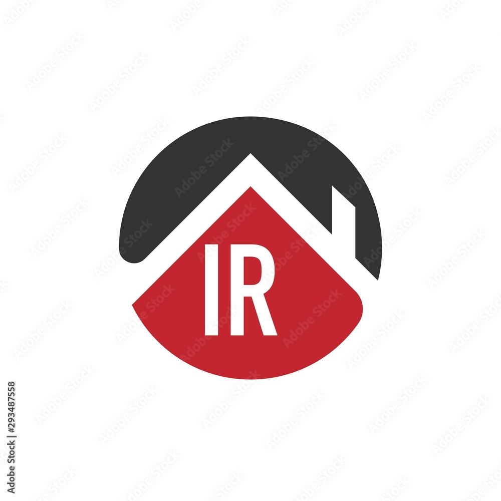 Initial Letter IR Building Logo Vector Design Template. Real Estate ...