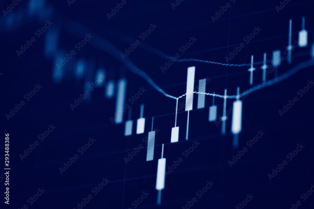Stock exchange market or forex trading graph analysis investment ...