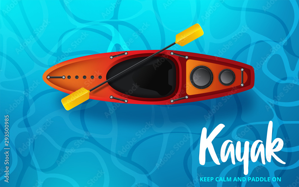 kayak vector illustration, kayaking water sport. Vector illustration ...