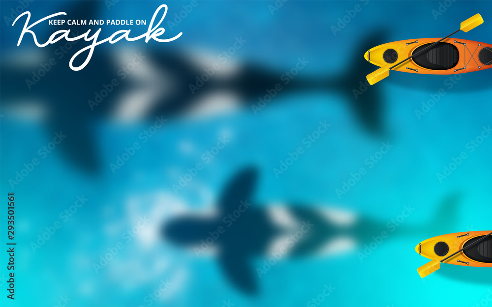 kayak vector illustration, kayaking water sport. Vector illustration ...