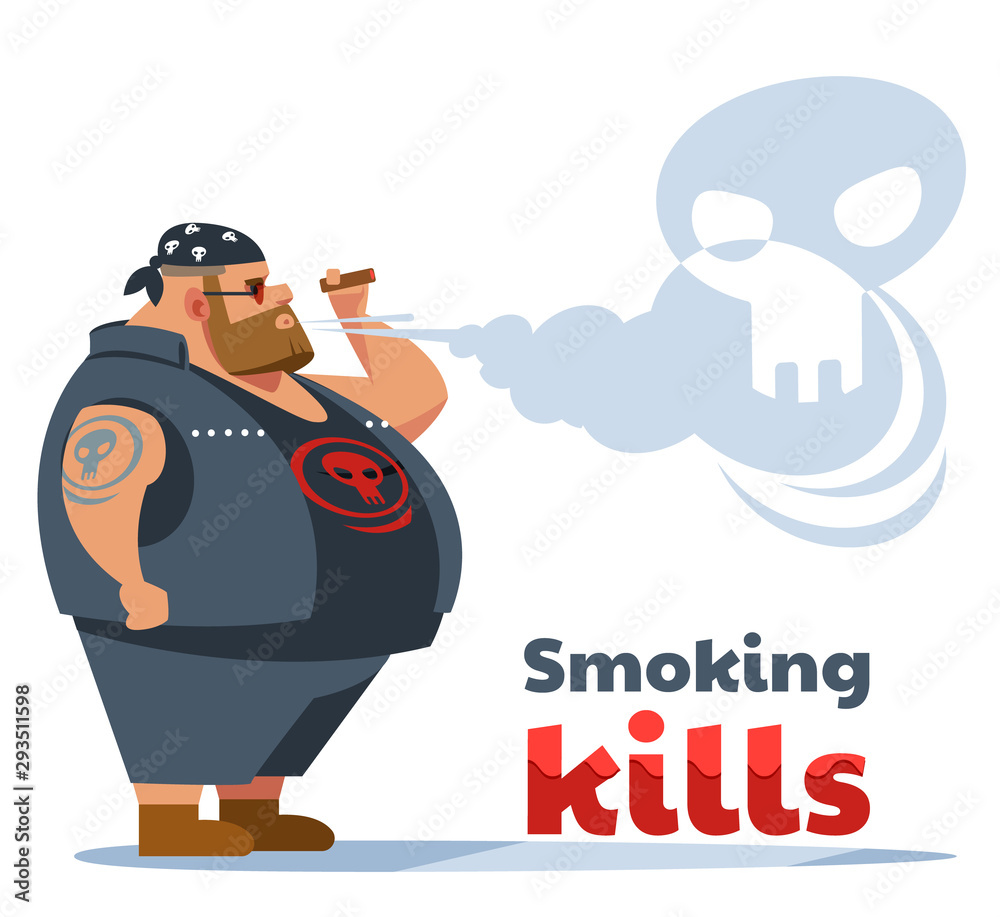 Smoking Kills Poster Cartoon