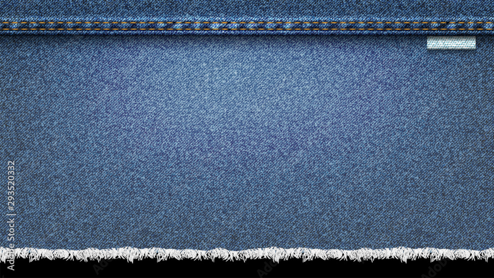 Background of Denim, blue jeans realistic texture Stock Vector | Adobe ...
