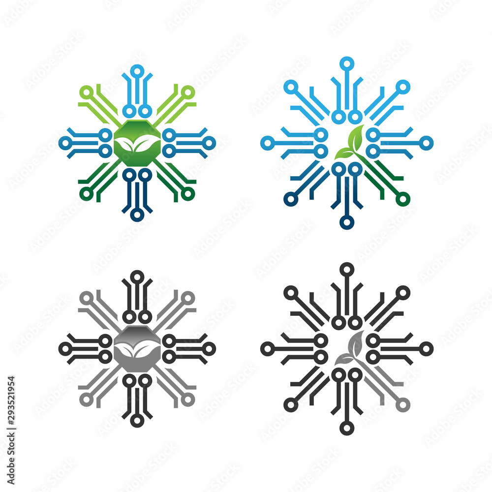 Biotech logo design. Biochemistry connections vector design. Laboratory ...