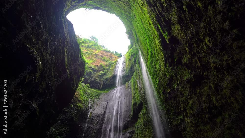 Madakaripura Waterfall in national park. The tallest waterfall in Java ...
