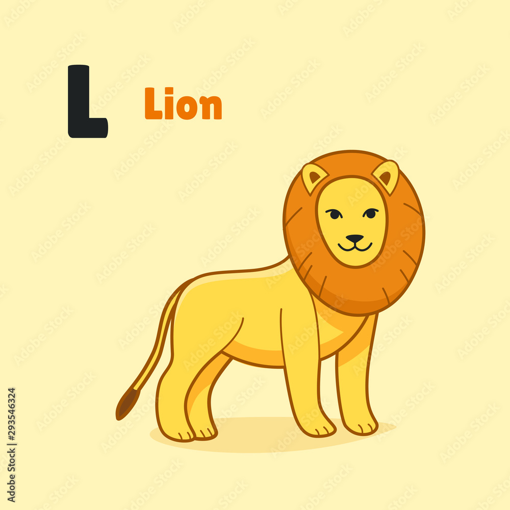 Lion - cute character for children. Vector illustration in cartoon ...
