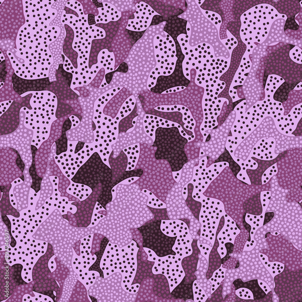 Abstract spotted bright vector seamless pattern. Different brightness ...