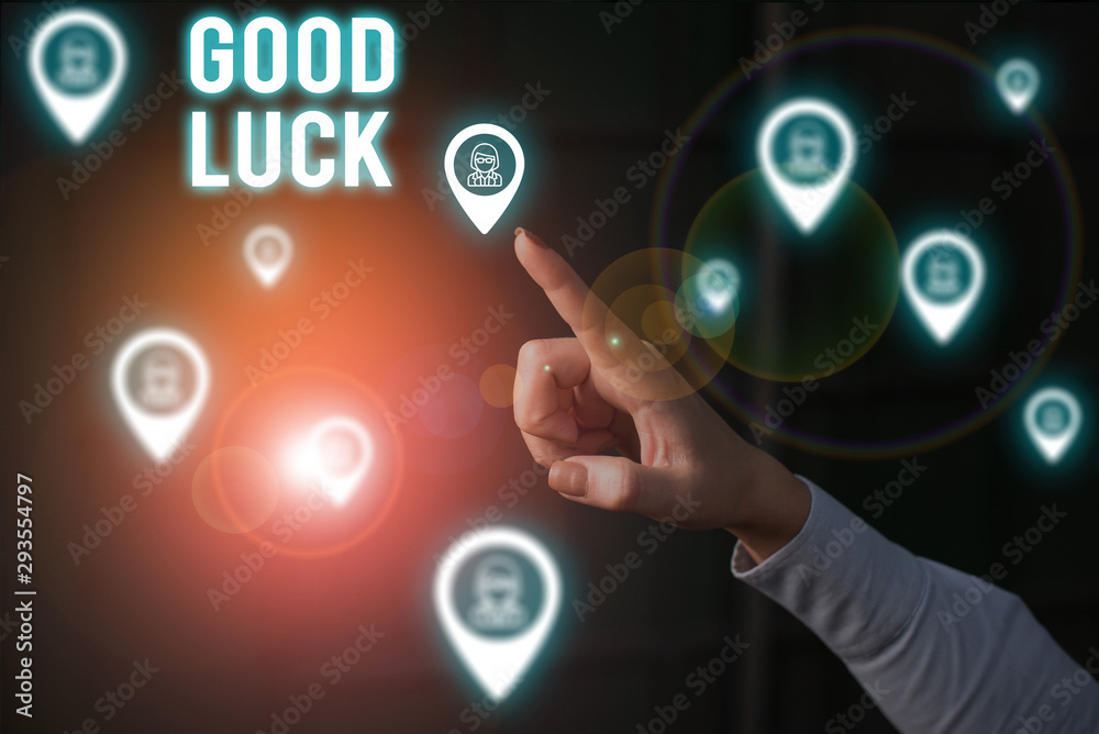Word writing text Good Luck. Business photo showcasing A positive ...