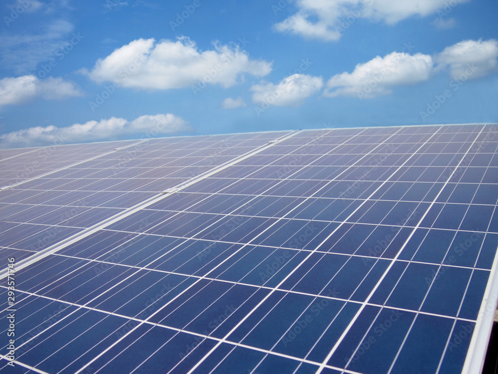 solar panel system using for background or banner design for green ...