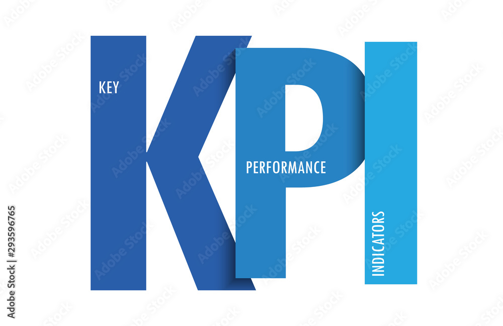 KPI colorful gradient typography banner Stock Vector | Adobe Stock