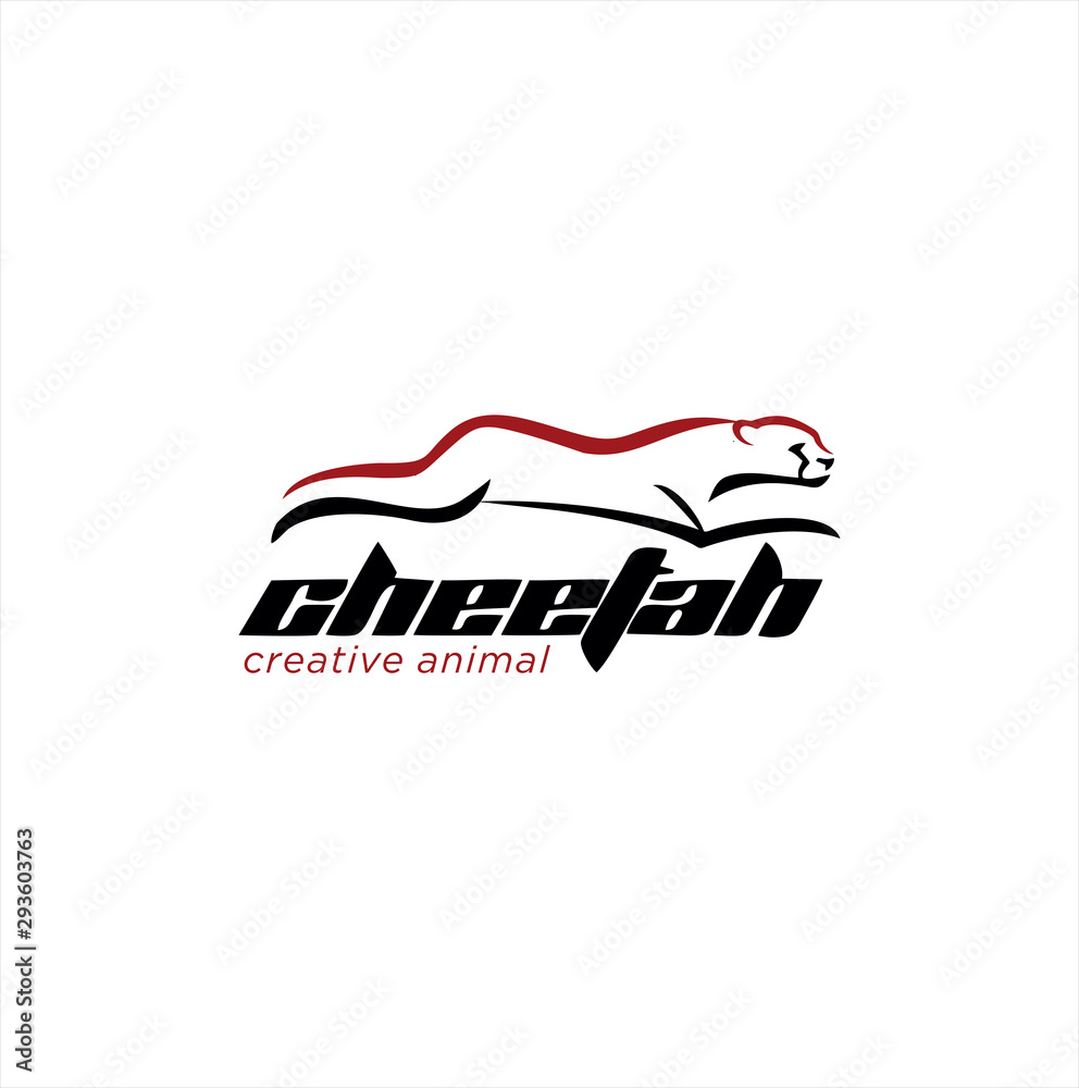Running Cheetah Logo Template Design Vector Stock . Animal wild Logo ...