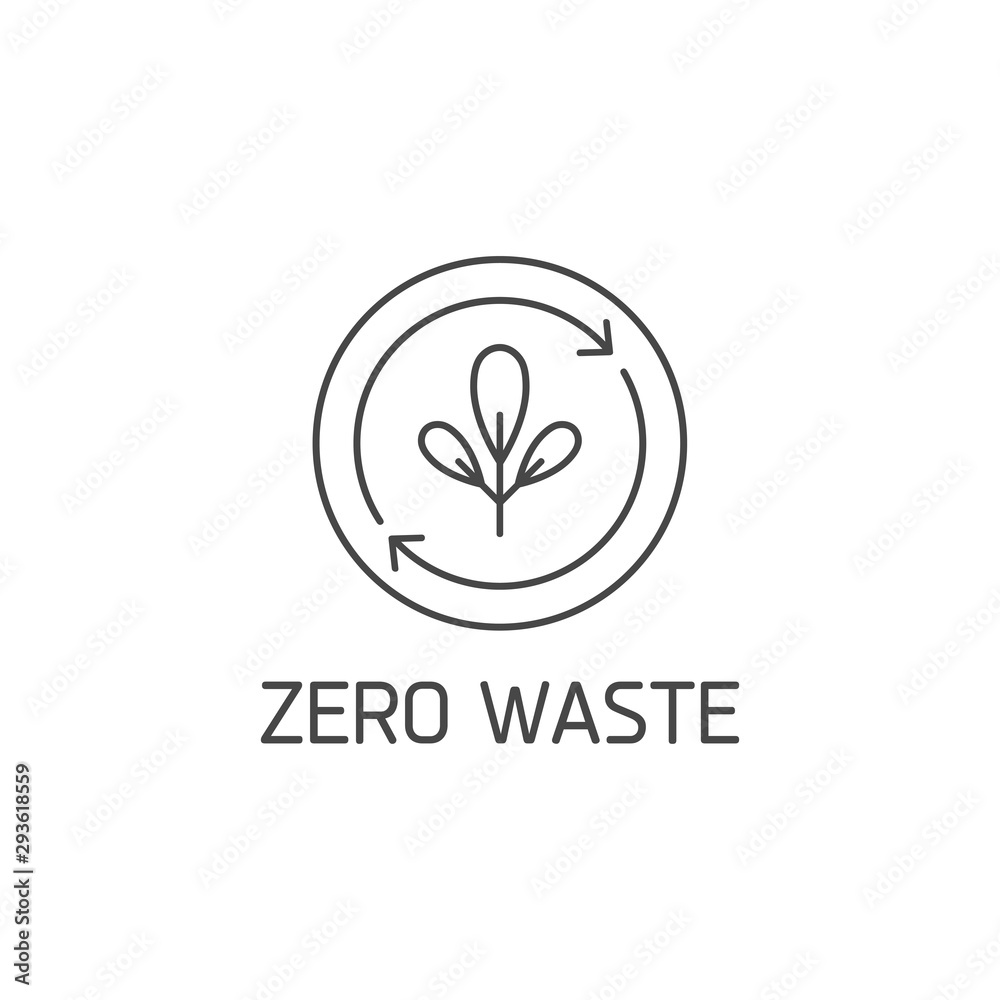 Vector logo, badge or icon for natural and organic products. Eco safe ...