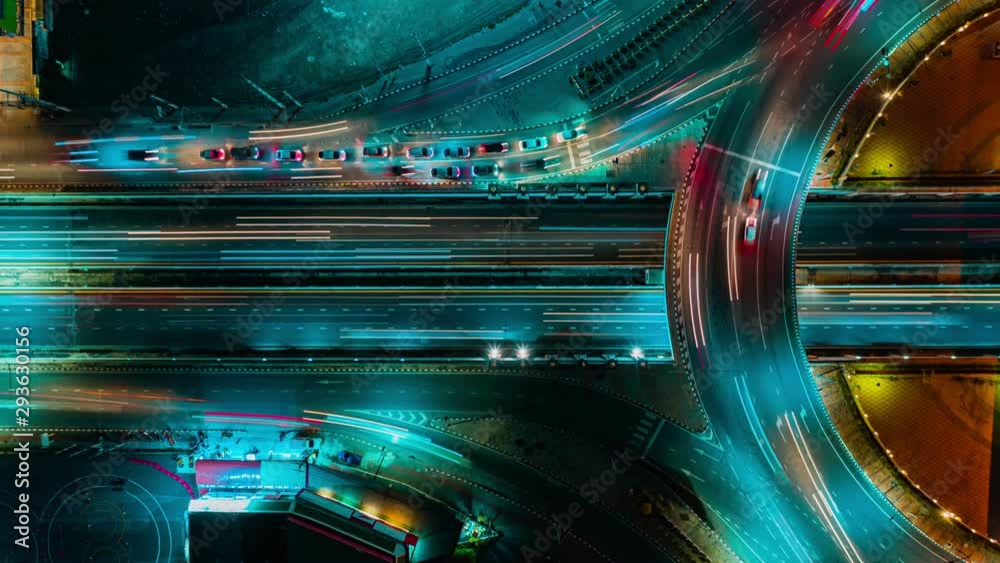 Expressway top view, Road traffic an important infrastructure in ...