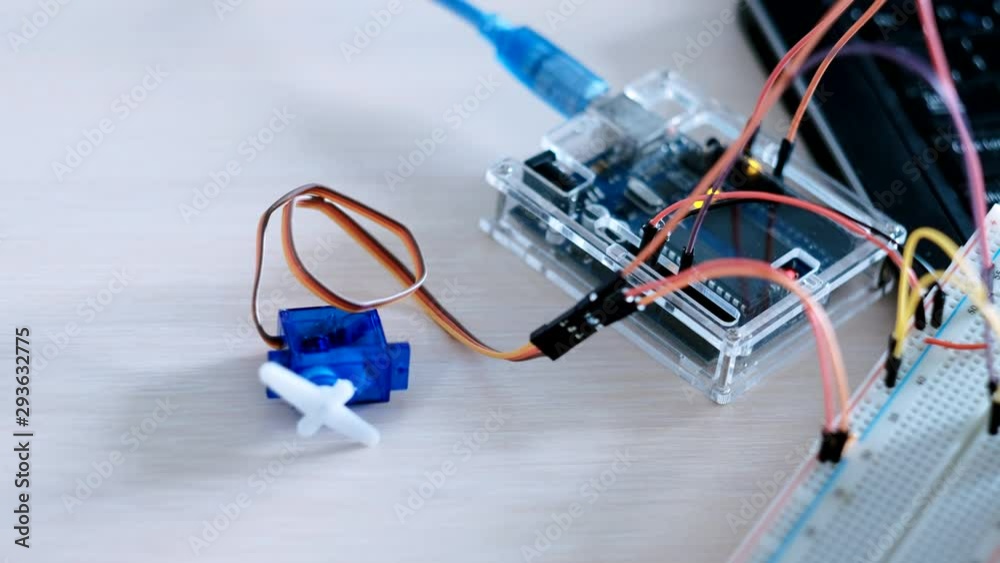 Automation technology. Scientific experiment. Microcontroller digital ...