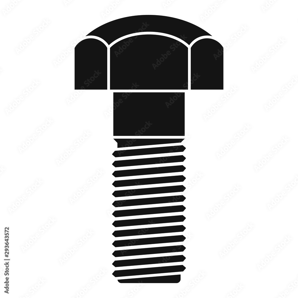 Construction screw bolt icon. Simple illustration of construction screw ...
