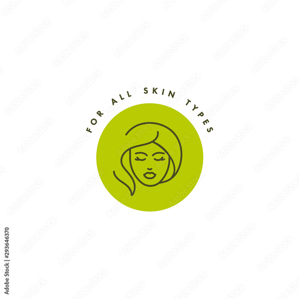 Vector logo, badge and icon for natural and organic products. For all ...