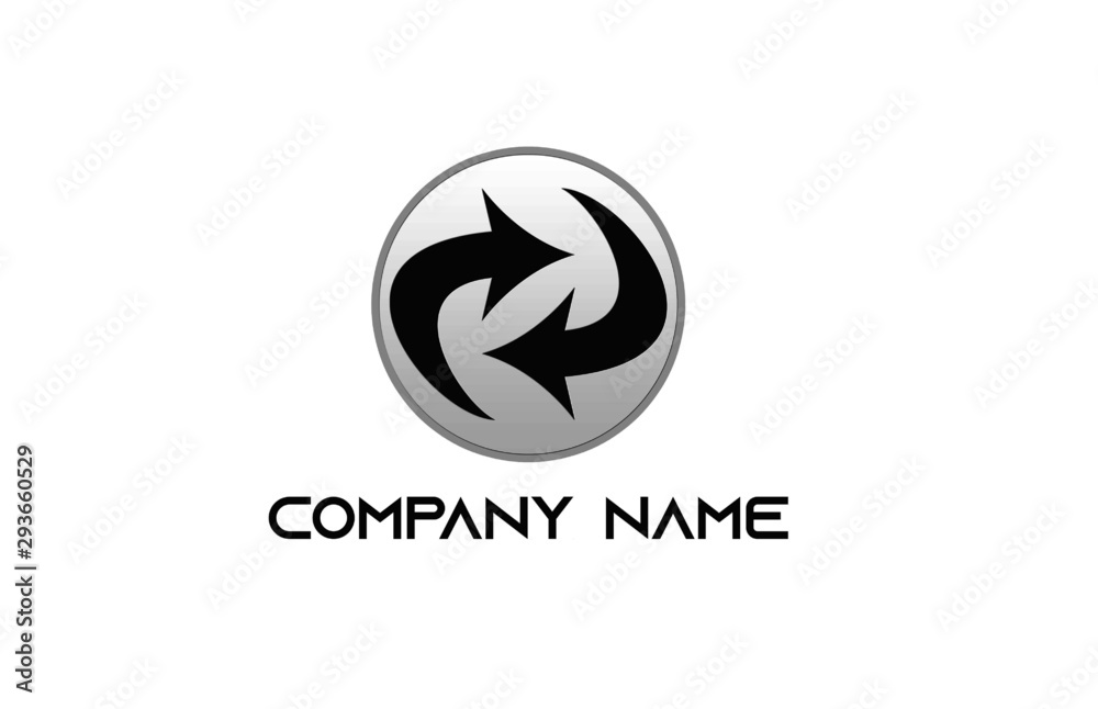 Twisted Arrows Logo Stock Vector | Adobe Stock