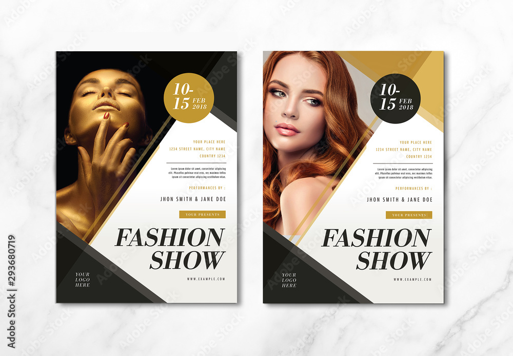 Fashion Show Brochure Template Fashion Show Flyer Template V3