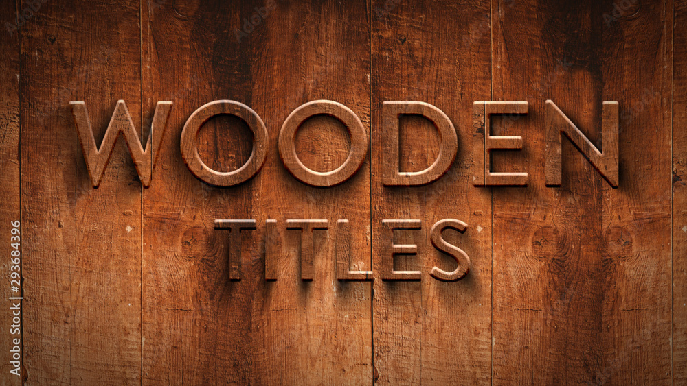 Wooden Titles Stock Template | Adobe Stock