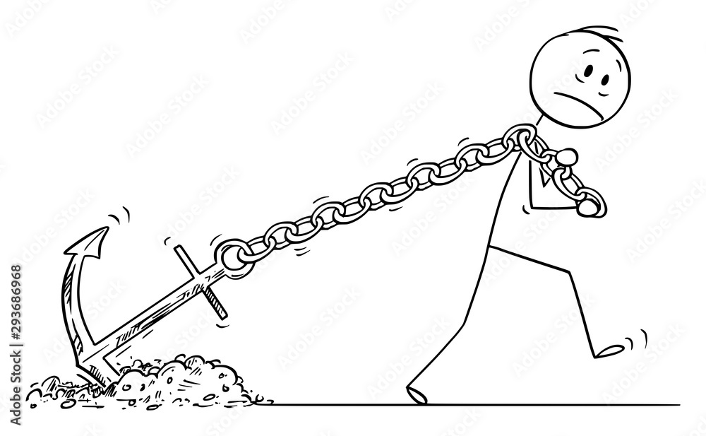 Poster Vector cartoon stick figure drawing conceptual illustration of ...