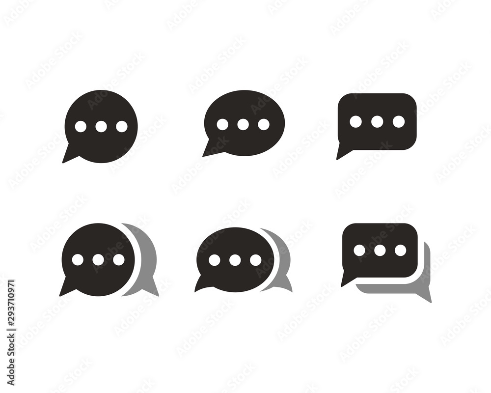 Chat icon set symbol vector Stock Vector | Adobe Stock