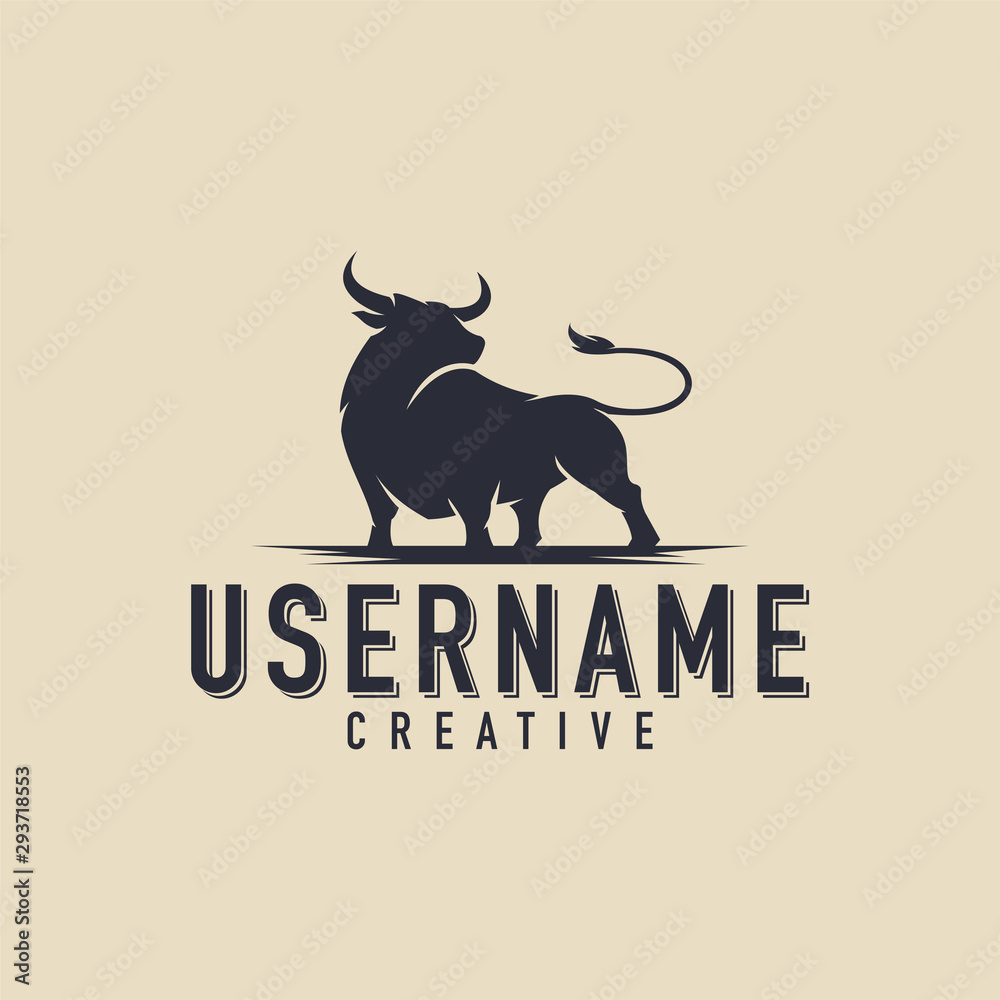 Bull logo Stock Vector | Adobe Stock