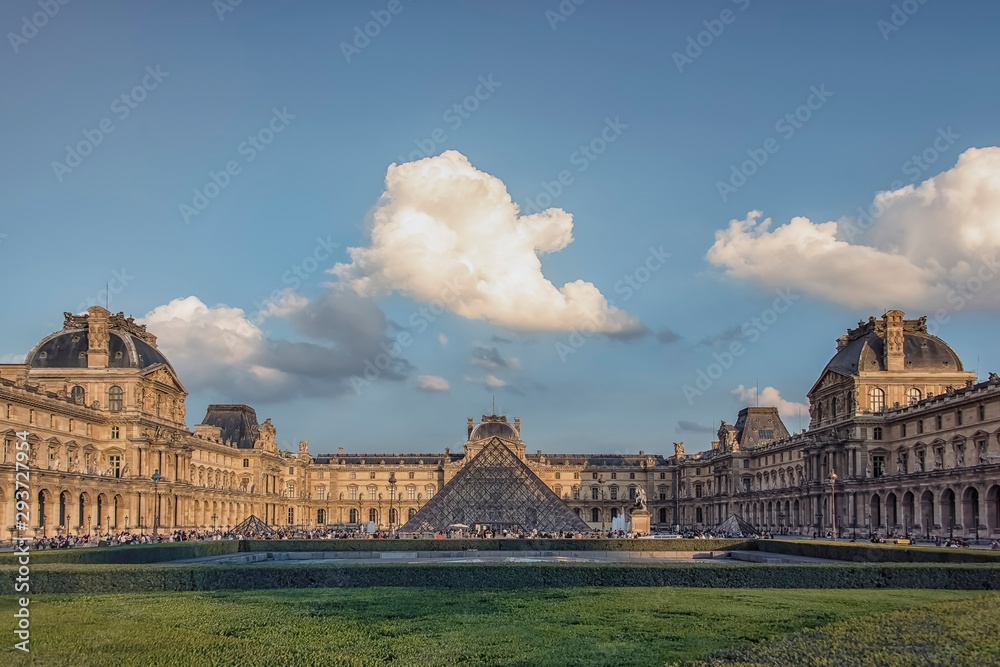 Louvre museum in daytime in Paris, France Stock Photo | Adobe Stock