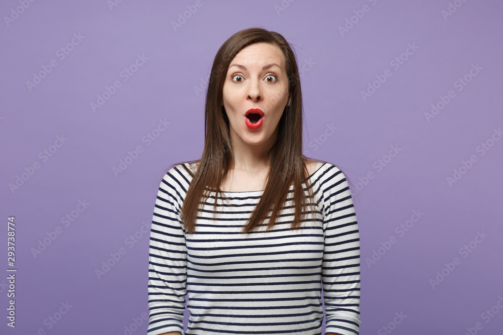 Woman Looking Upward In Shock