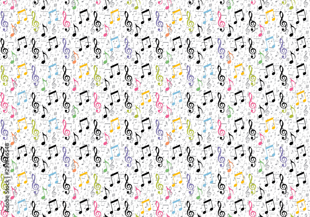 seamless musical symbols and marks seamless background with musical ...