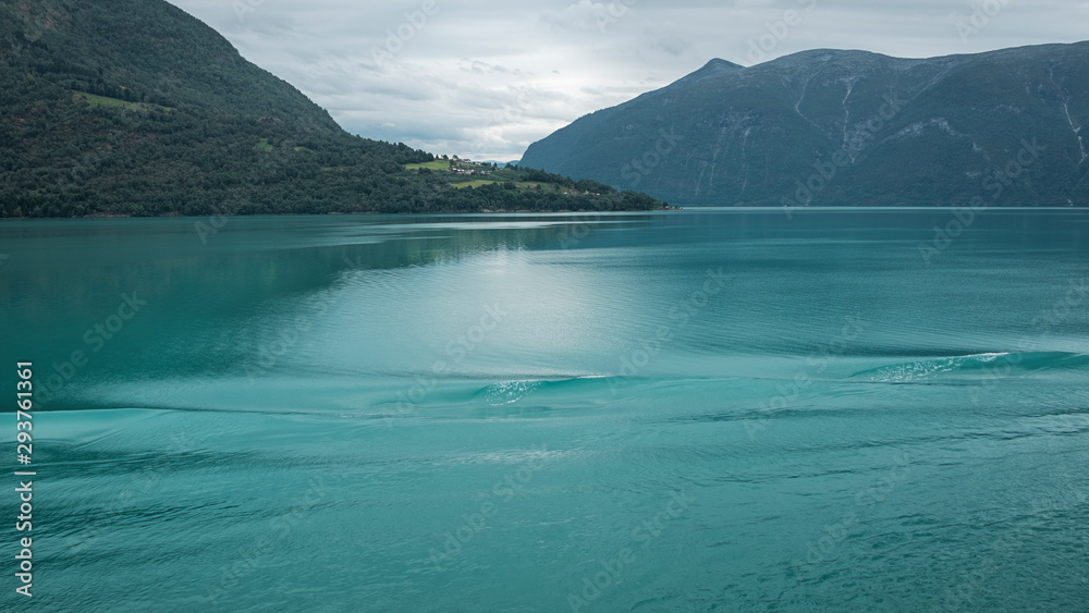 Pristine natural landscape of the Norwegian fjords created by massive ...