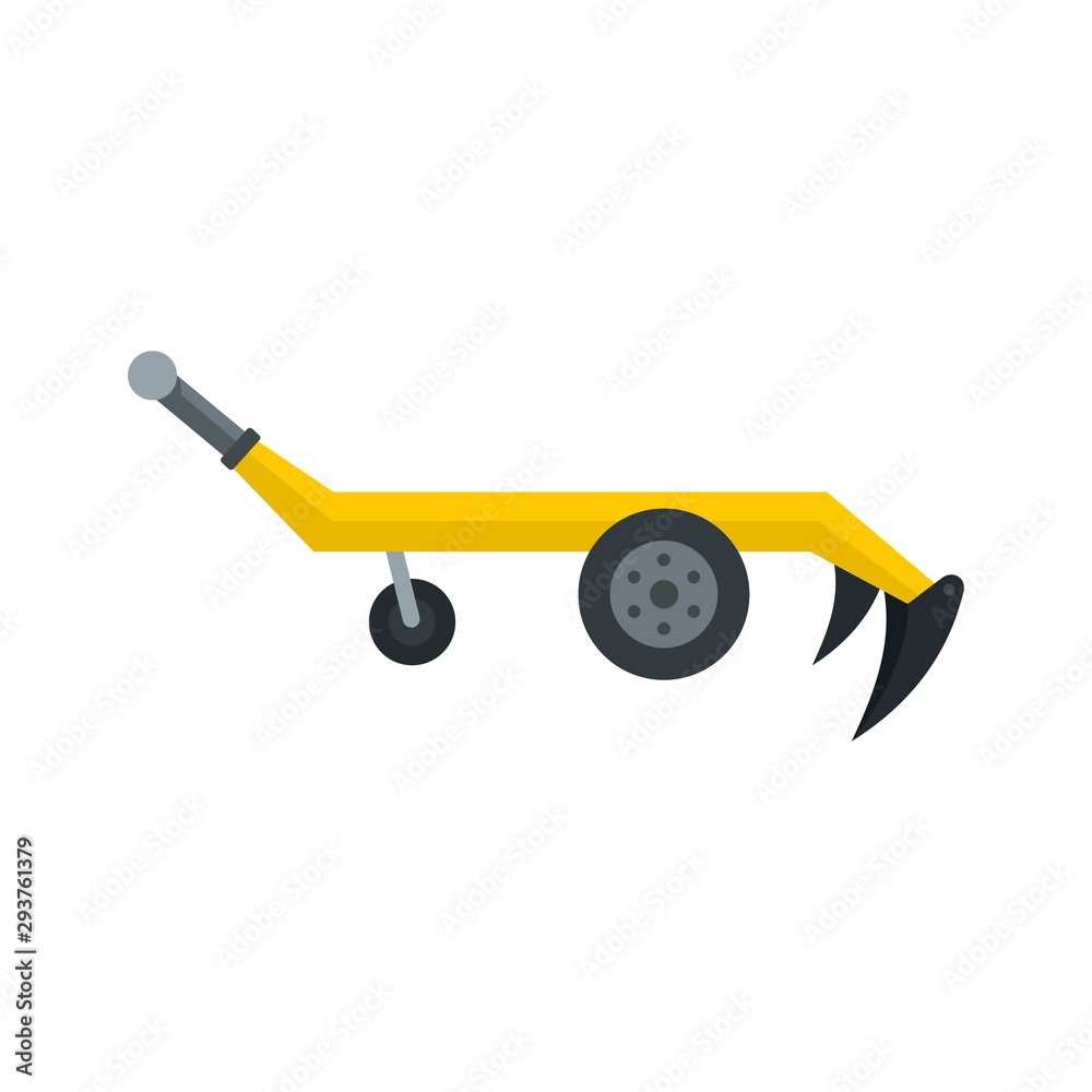 Tractor plow icon. Flat illustration of tractor plow vector icon for ...