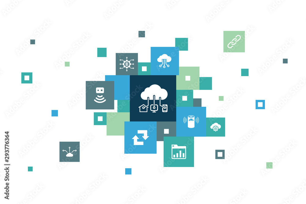 Internet of things Infographic 10 steps bubble design.Dashboard, Cloud ...