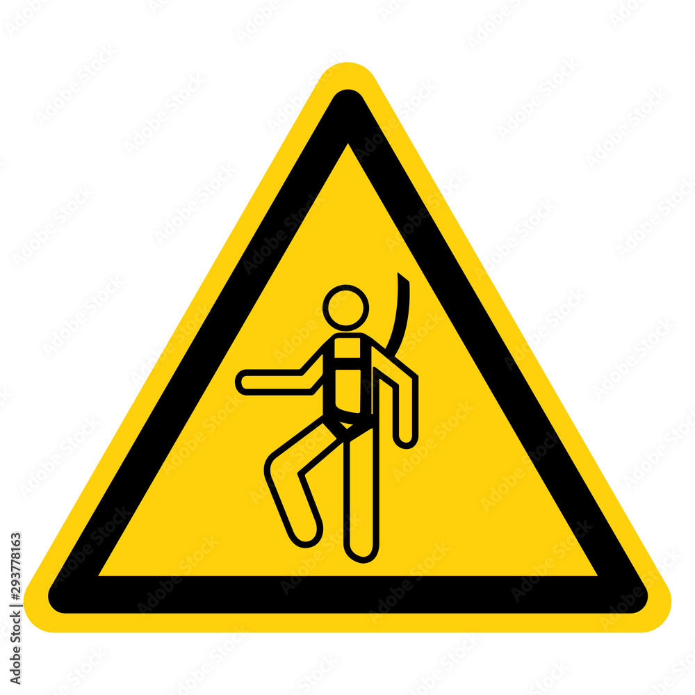 Warning Wear Safety Harness Symbol Sign,Vector Illustration, Isolated ...