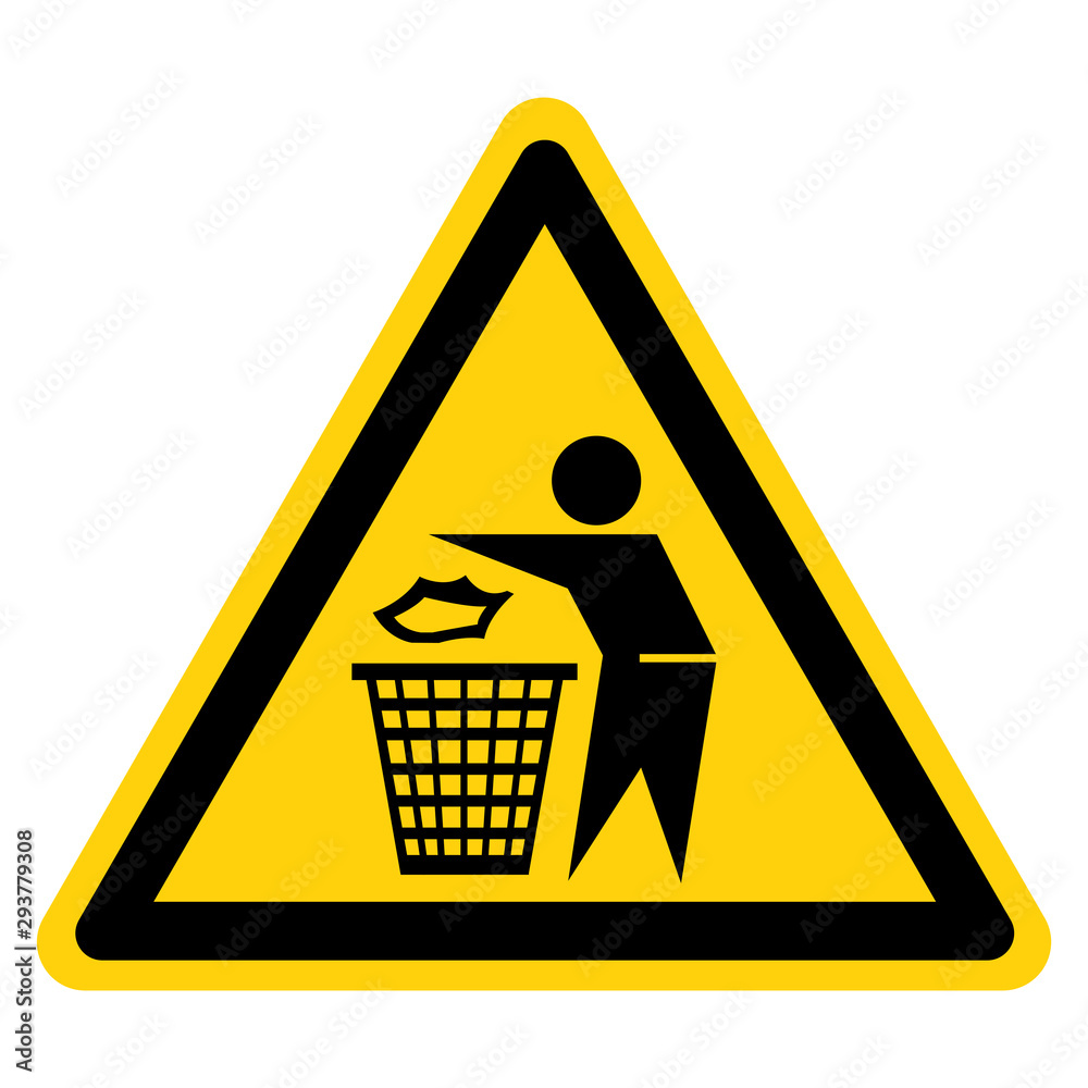 Poster Warning Do Not Litter Symbol Sign, Vector Illustration, Isolate ...