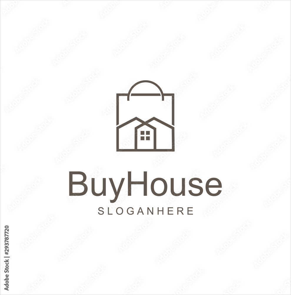 House Market Logo, Home Buying Logo Design . Home buy sell or rent logo ...