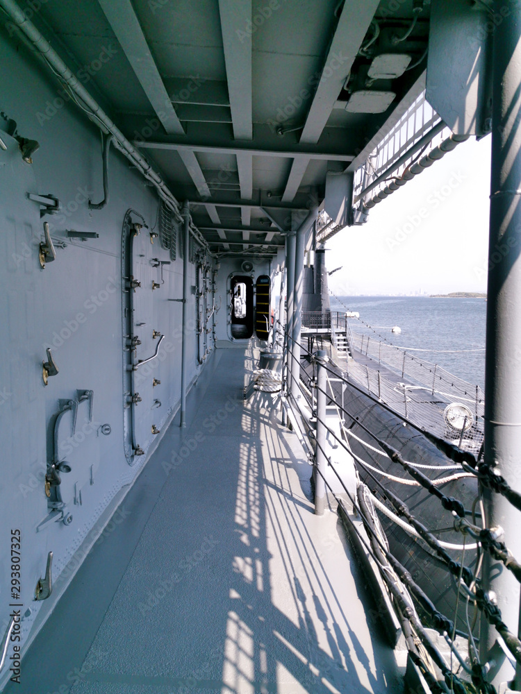 warship destroyer battleship reinforced doors Stock Photo | Adobe Stock