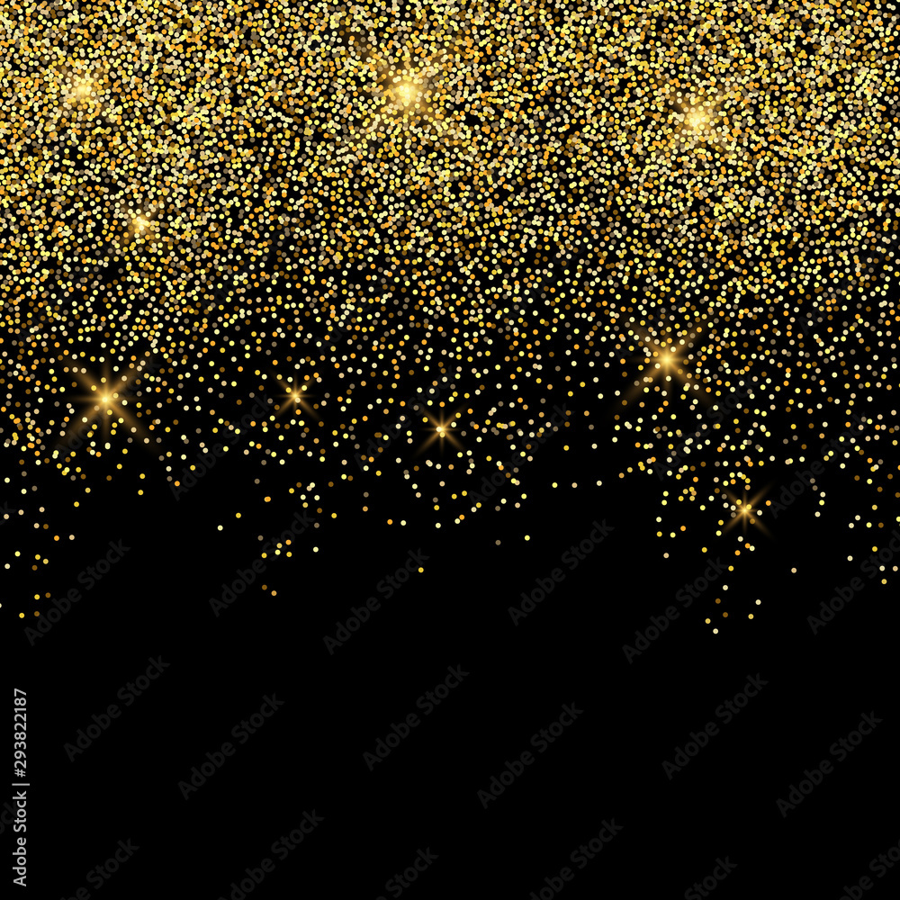 Gold glitter background Stock Vector | Adobe Stock