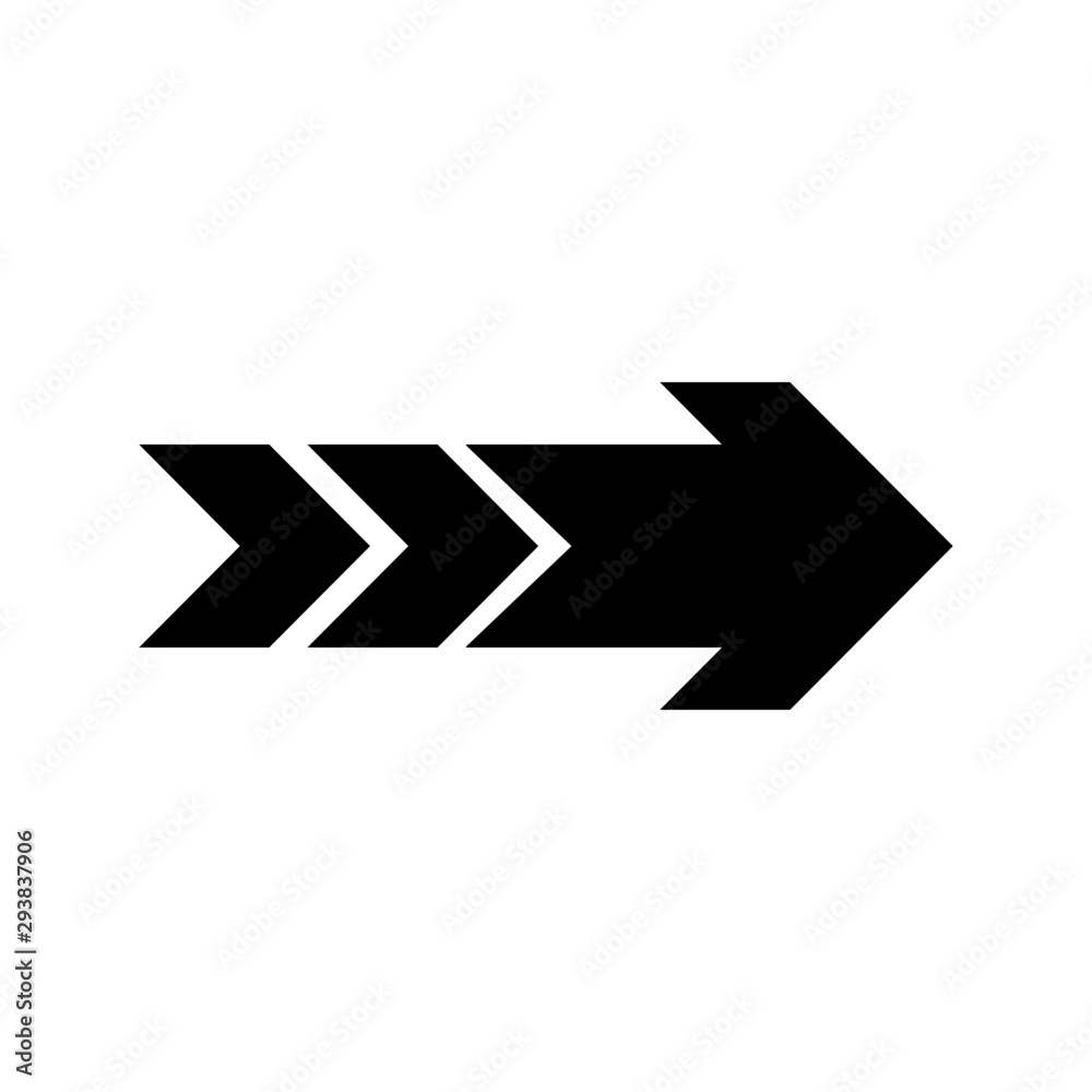 Right arrow icon isolated on white background. Right arrow icon simple ...