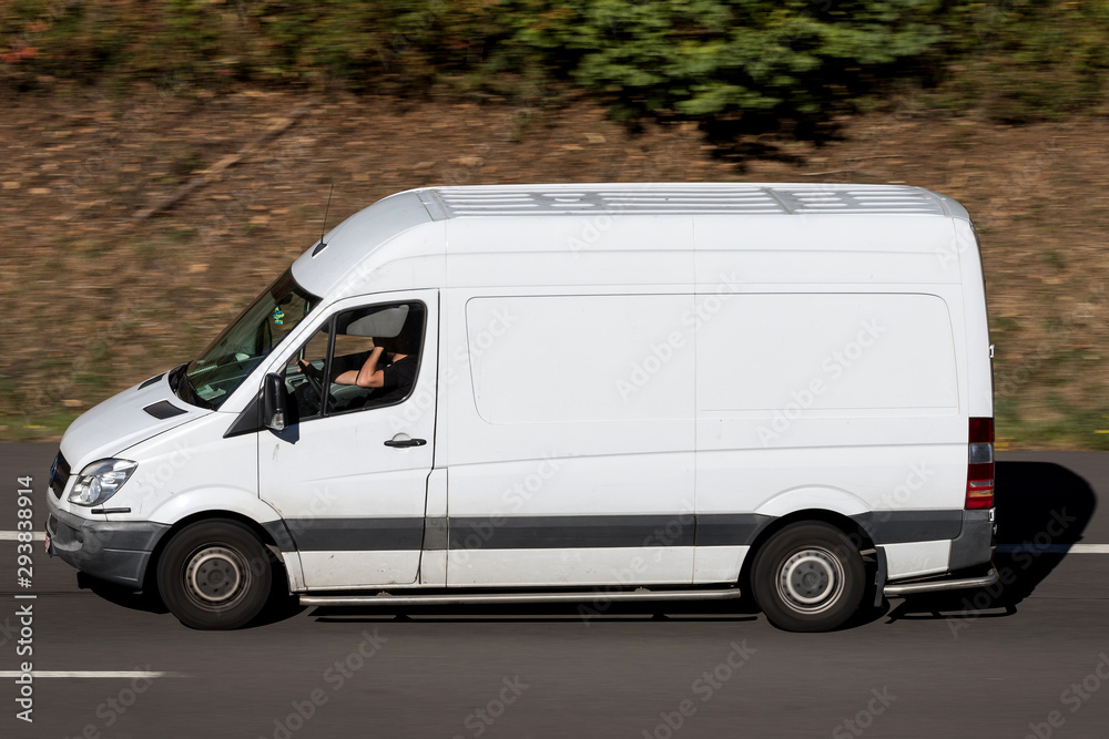WIEHL, GERMANY - OCTOBER 13, 2018: Mercedes-Benz Sprinter on motorway ...