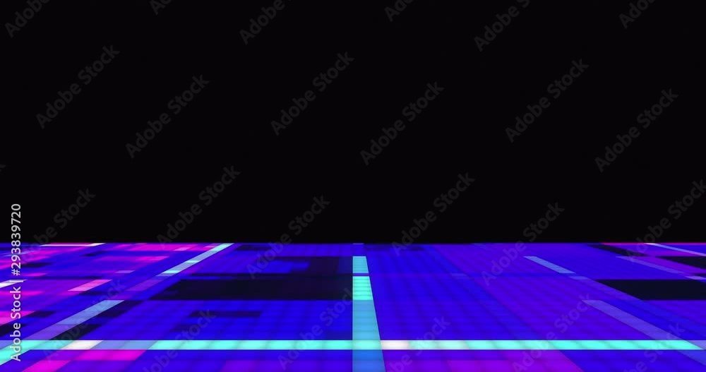 Seamless loop, which is showing an illuminated disco dance floor in ...