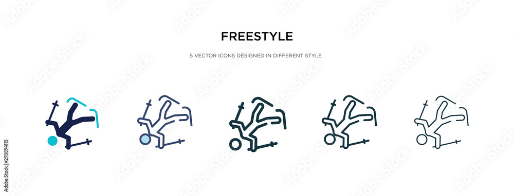 freestyle icon in different style vector illustration. two colored and ...