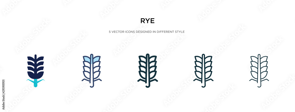rye icon in different style vector illustration. two colored and black ...