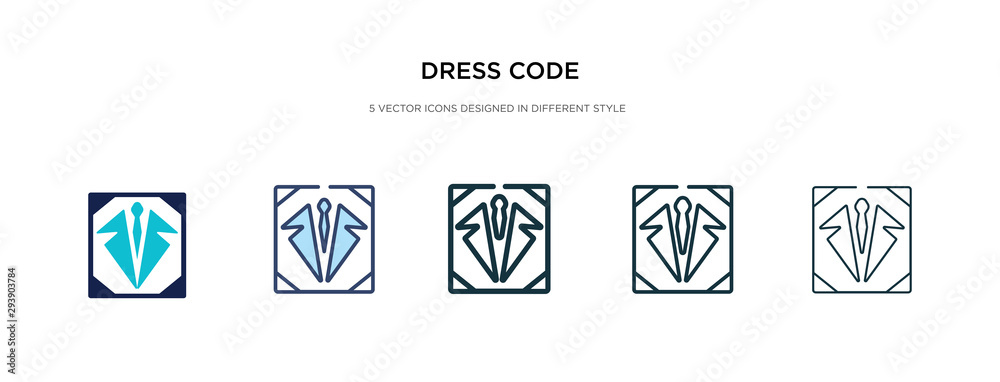 Vetor do Stock: dress code icon in different style vector illustration ...