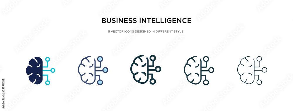 Vetor do Stock: business intelligence icon in different style vector ...