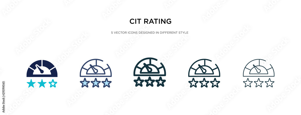 cit rating icon in different style vector illustration. two colored and ...